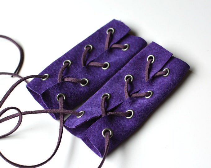 Suede Leather Hair Wraps, Fantasy Hair Wraps, Festival Hair Wraps ...