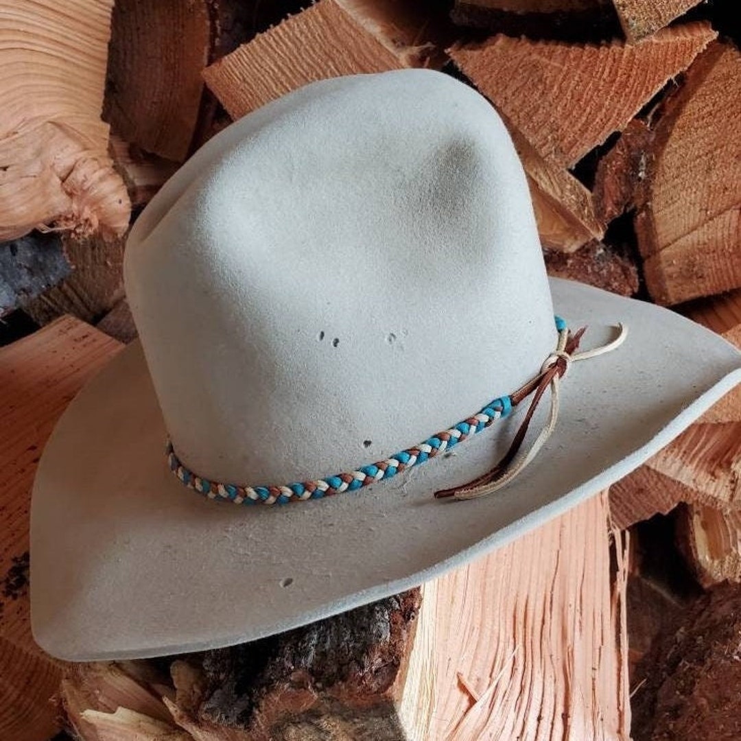 Braided Leather Hat Band, Leather Hat Band, Hat Band, Western Hat Band ...