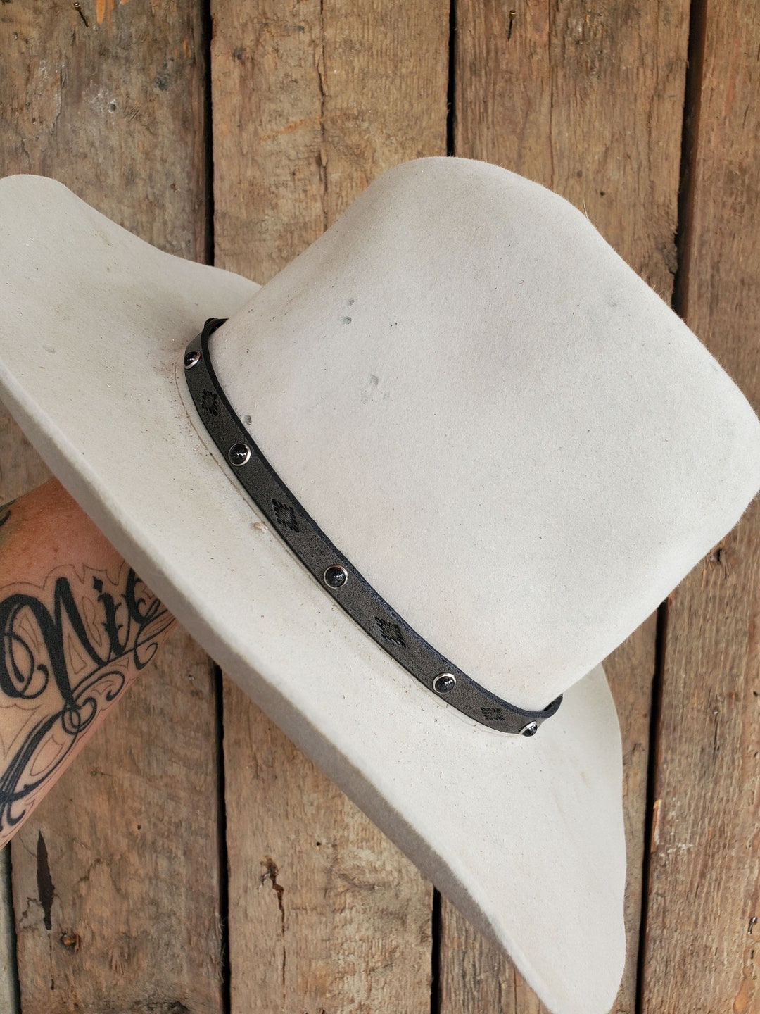 Leather Hat Band, Custom Hat Band, Western Hat Band, Hat Accessory ...