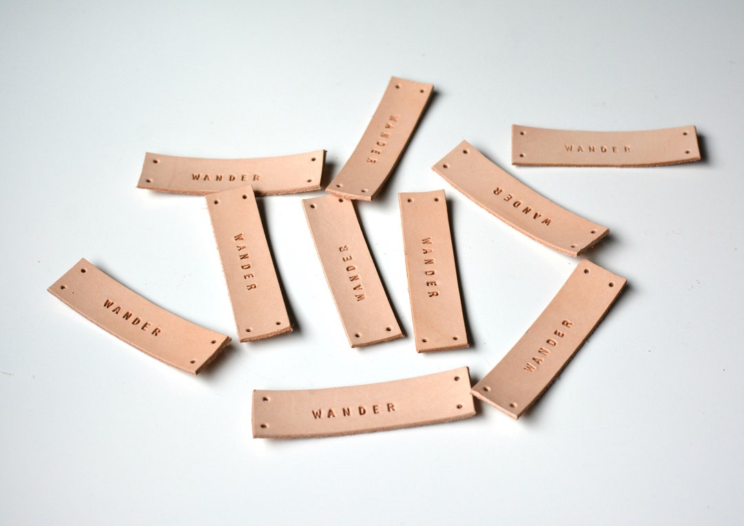 Custom Leather Tag / Personalized Leather Name Label / Leather Name Tag ...