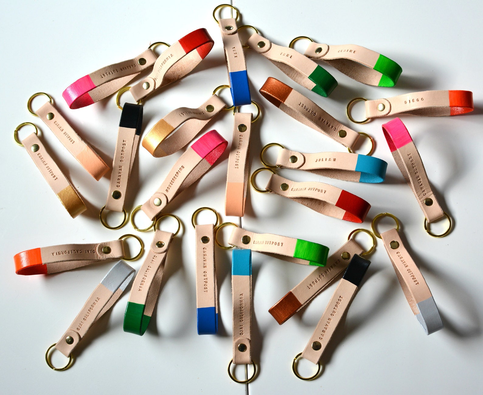 Personalized Leather Keychain Custom Leather Key Chain New - Etsy