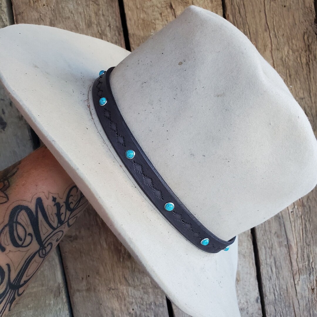 Leather Hat Band, Custom Leather Hat Band, Western Hat Band, Cowboy ...