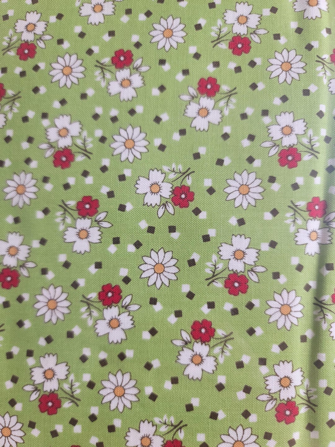Merchantile Mini Floral Green Yardage Lori Holt Sold by Half Yard - Etsy