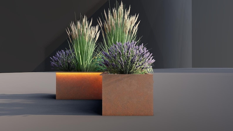 Corten Steel Garden Planter Box DIY Plans – Dimensions, Soil Layers, 3D ...