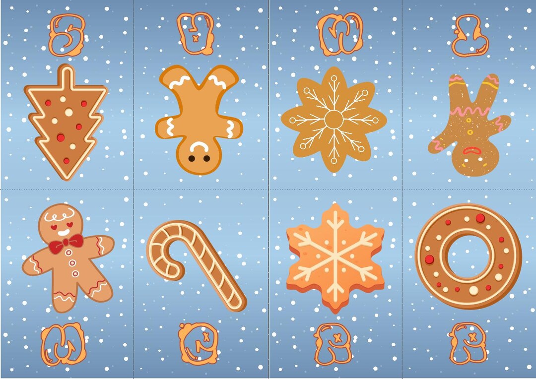 Christmas Gingerbread Flags, A4, SMIK, for Self-printing, Home Decor ...
