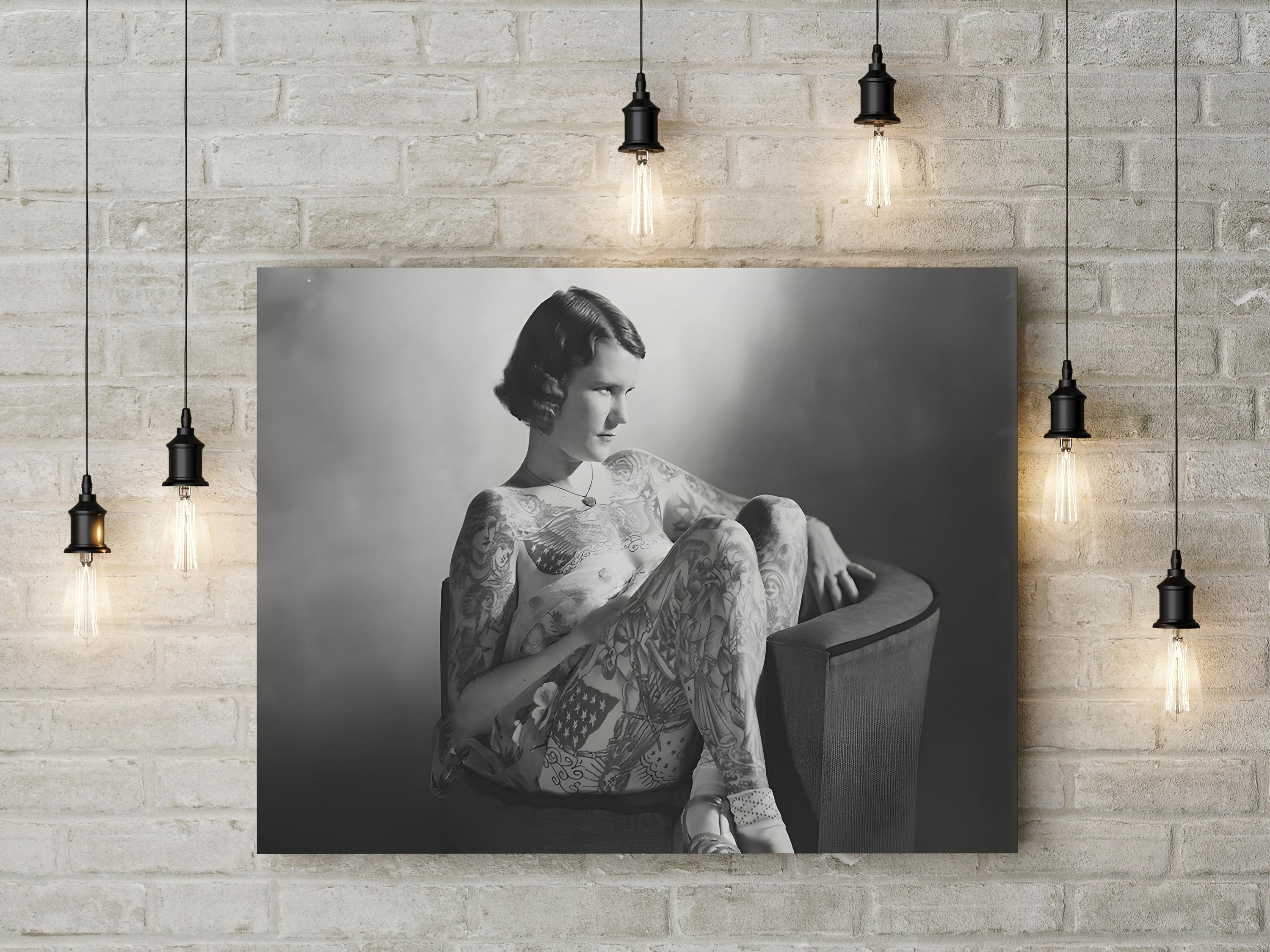 Tattoo Lady, Vintage Photographs, Weird and Unusual Photo Print, Art ...
