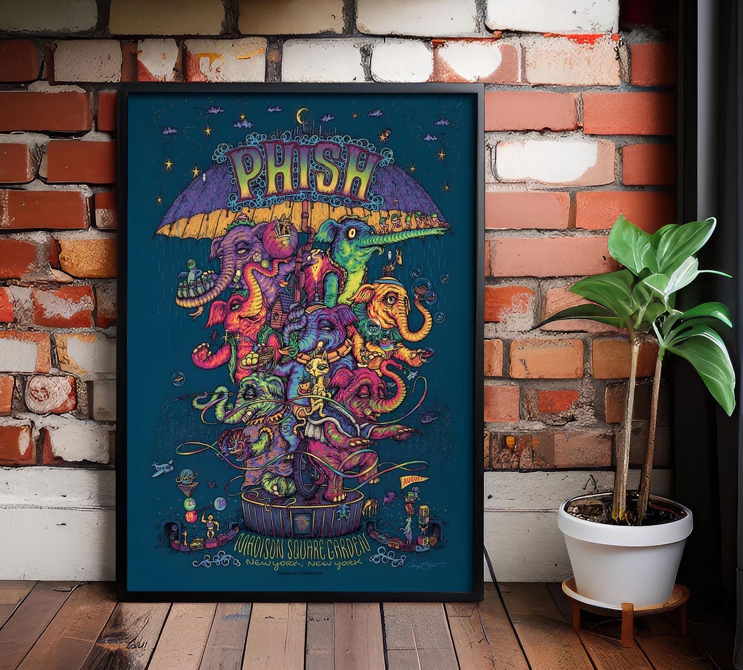 Phish Madison Square Garden Poster, Phish New York NY Tour July 28 -aug5 2024 Poster, Summer ...