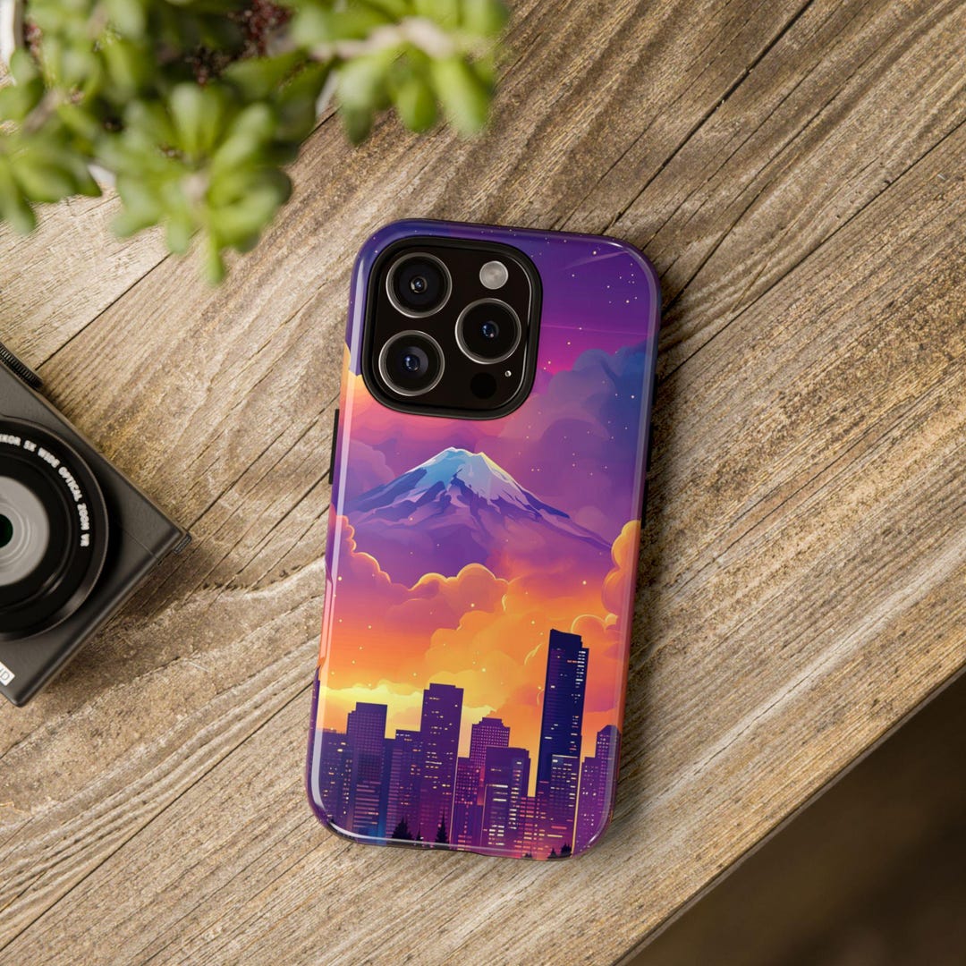 Seattle Skyline Mt Rainier Tough Phone Case, Protective Cover, Hard ...