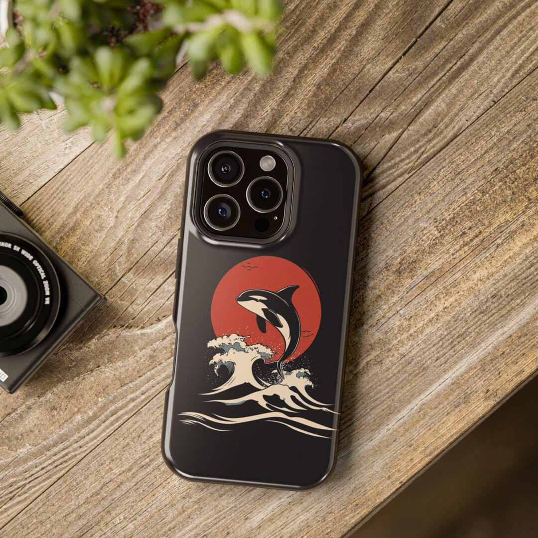 Orca Wave Phone Case: Marine Life Design, Magsafe Compatible - Etsy