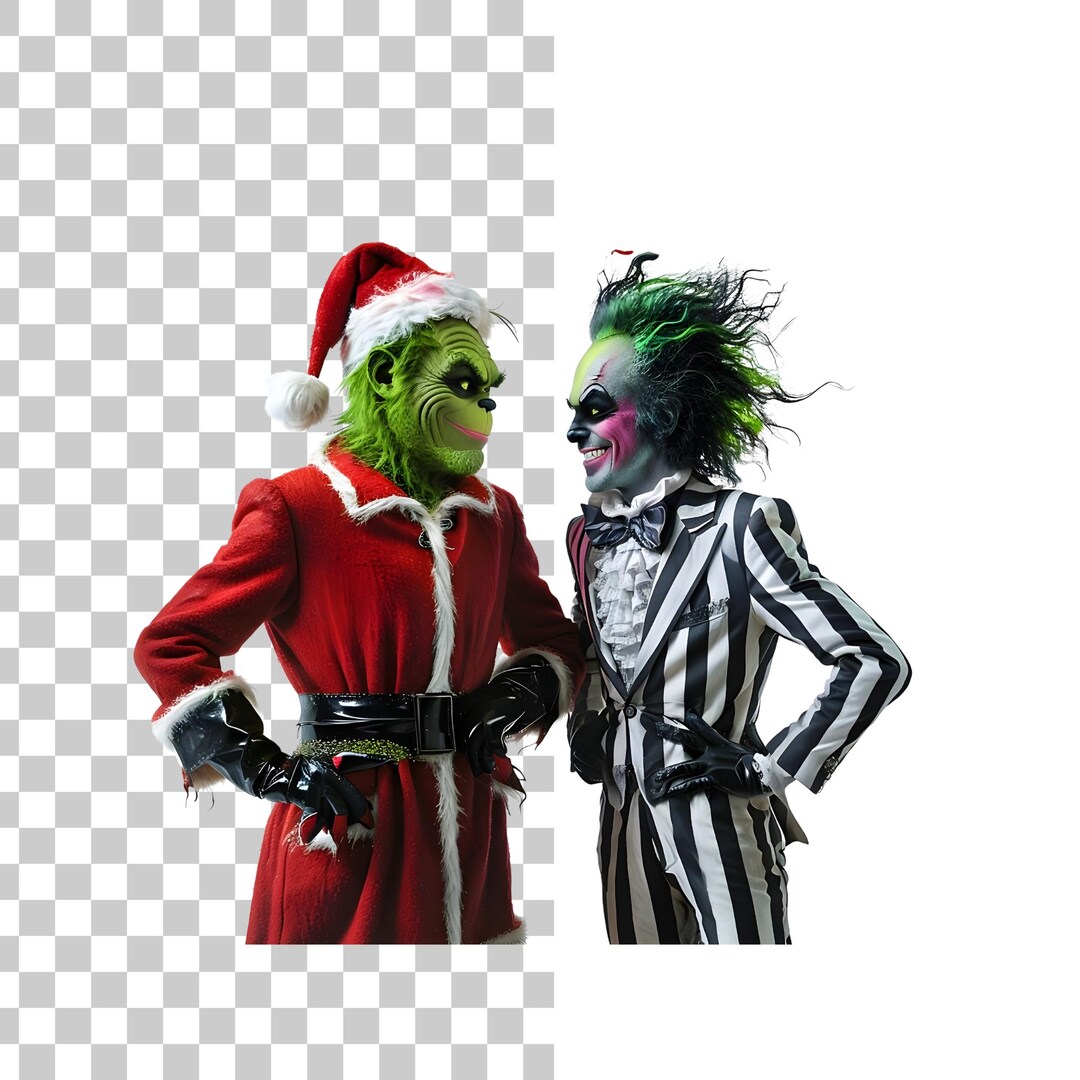 Grinch X Beetlejuice Mashup Digital PNG File for Holiday & Halloween ...