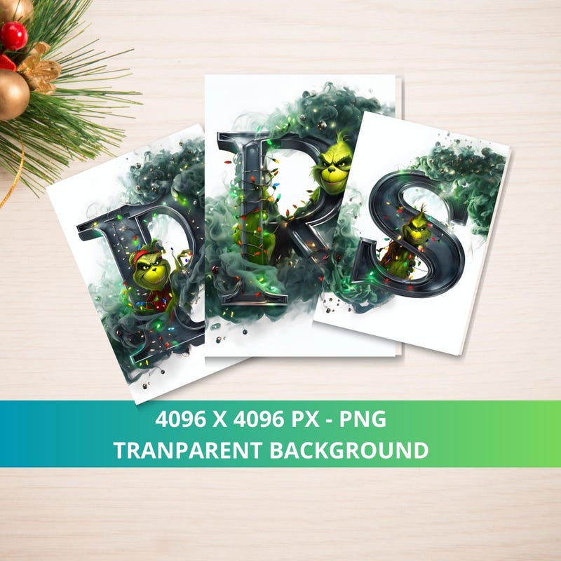 Grinch Monogram Svg - Etsy