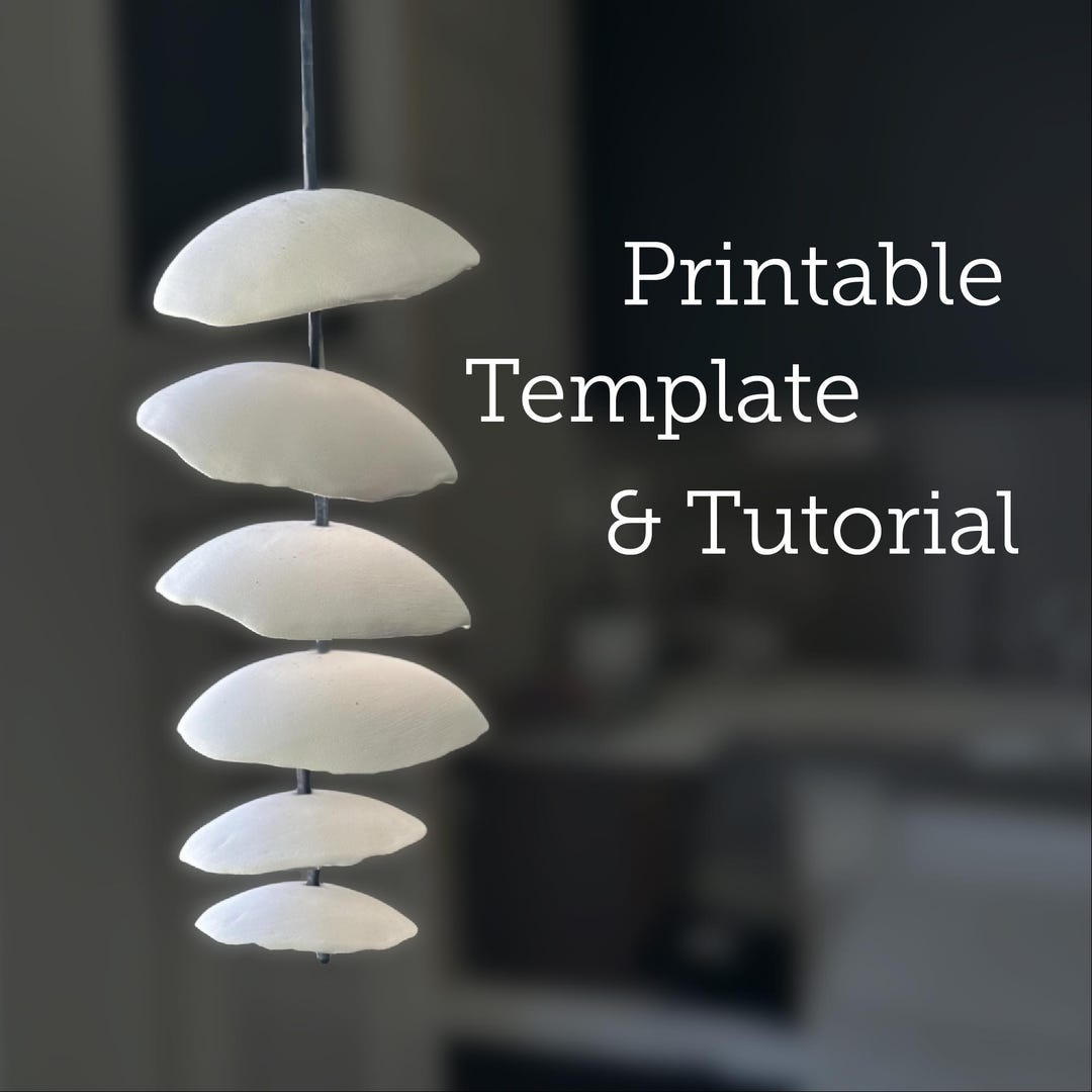 DIY Clay Wind Chime Project: Pottery Template & Tutorial (PDF Download ...
