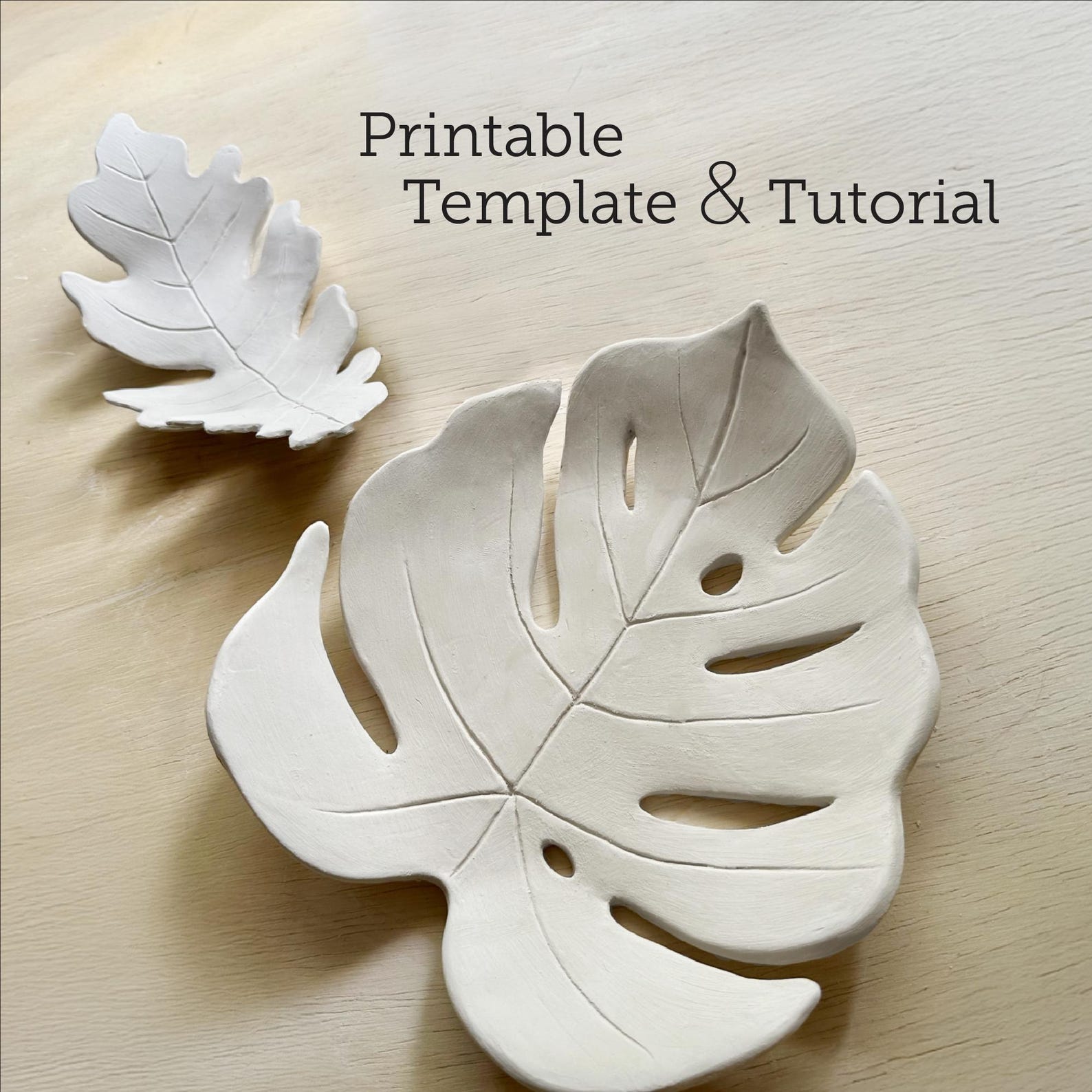 Monstera Leaf Bowl Pottery PDF Template & Tutorial – DIY PDF Pattern ...
