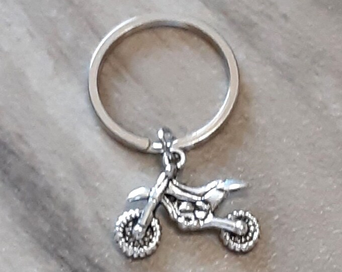 Dirt Bike Keychain - Dirt Bike Charm - Bikers Gift - Motocross Gift ...