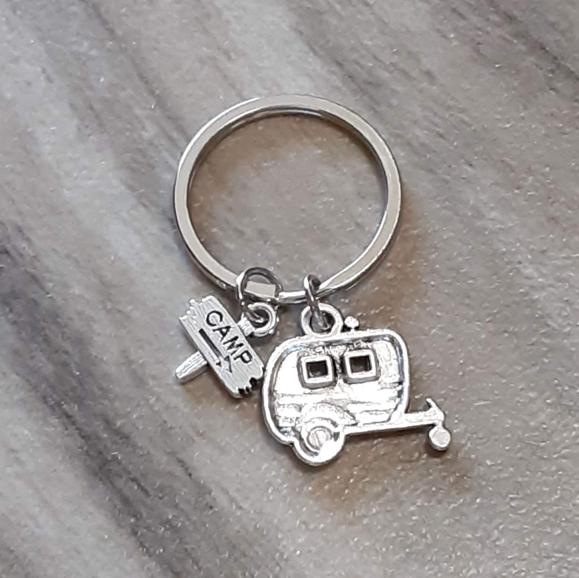 Camper Keychain - Camper Charm - Camp Sign Charm - Campers Gift ...