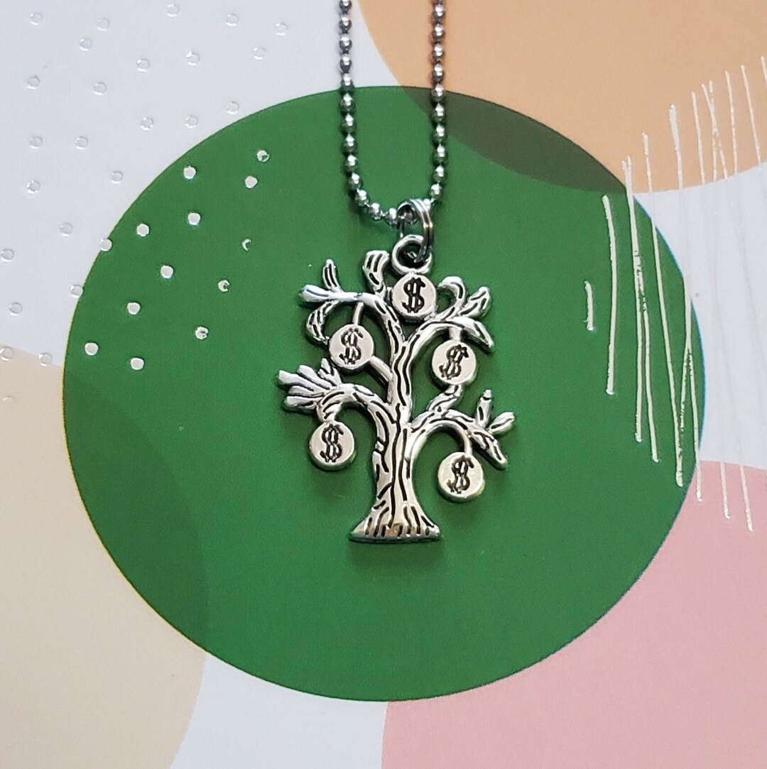 Money Tree Necklace - Money Tree Charm - Money Tree Jewelry - Money ...