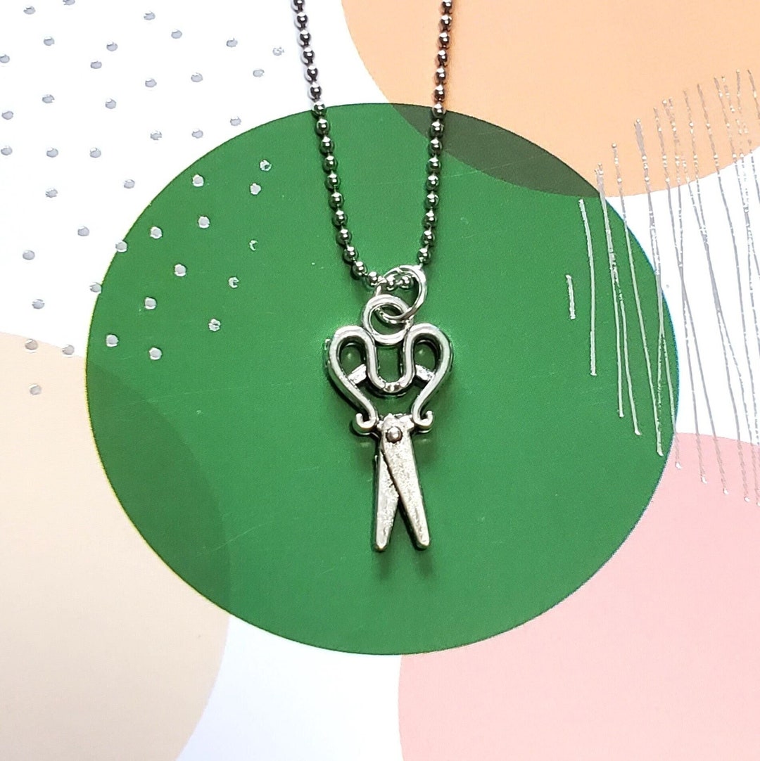 Scissors Necklace - Scissors Charm - Scissors Jewelry - Seamstress Gift ...