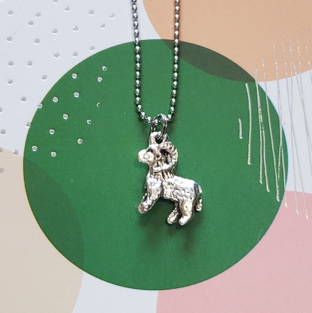 Ram Necklace - Ram Charm - Ram Jewelry - Animal Lover - Sheep Necklace ...