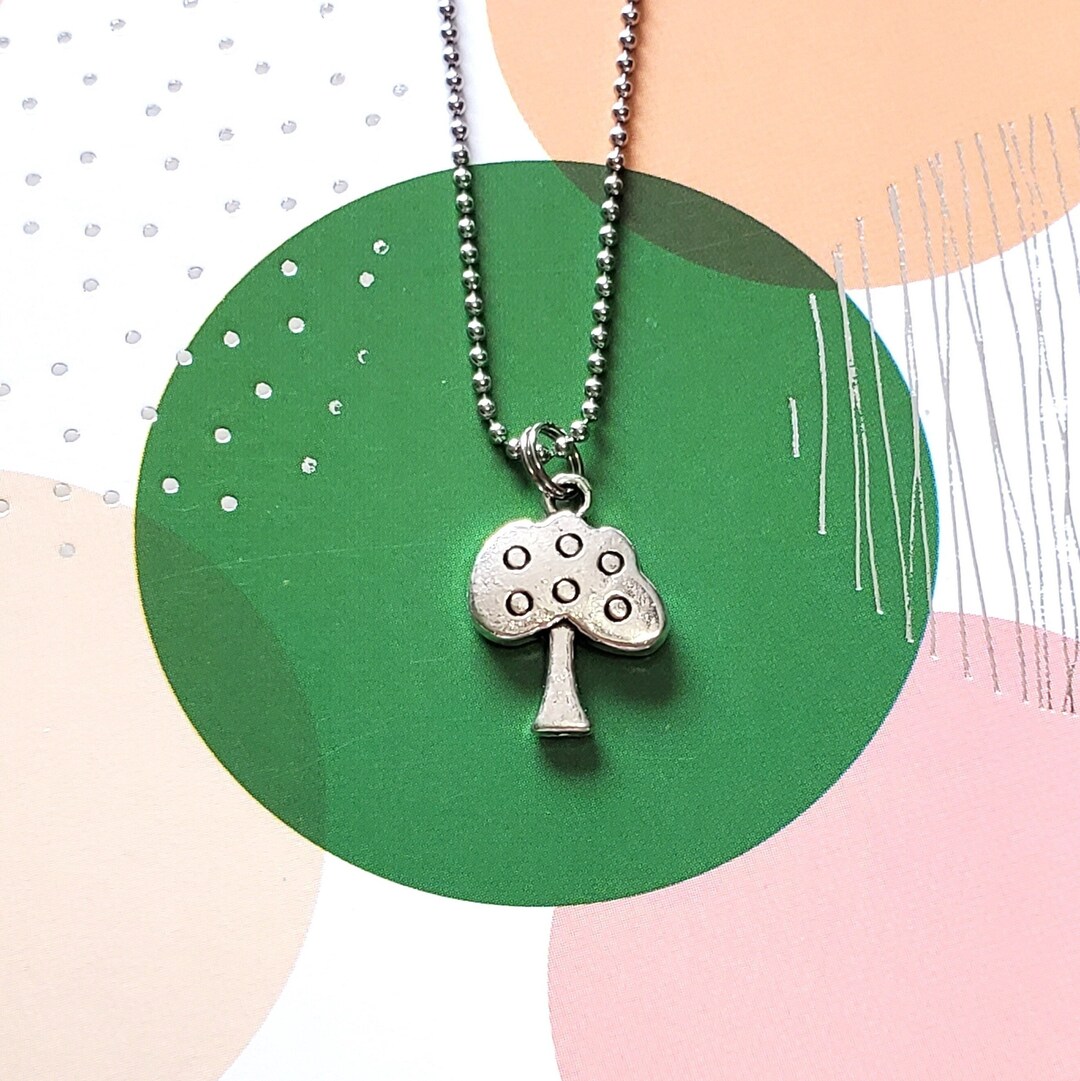 Apple Tree Necklace - Apple Tree Charm - Fruit Tree Necklace - Nature ...