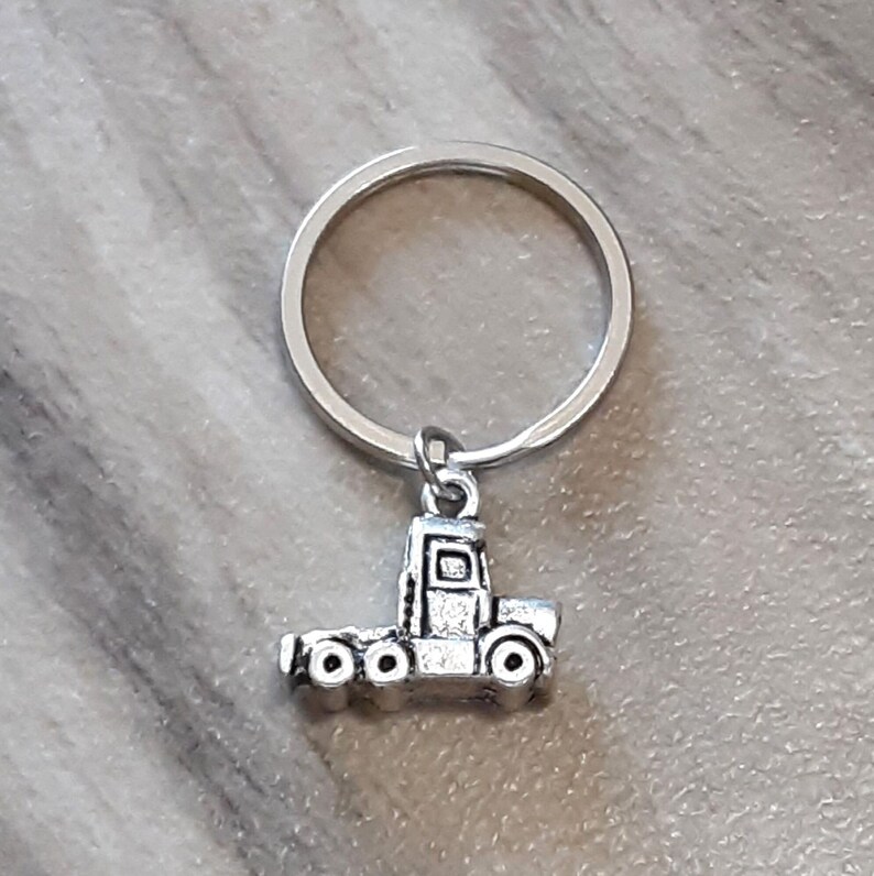 Tractor Trailer Keychain - Tractor Trailer Charm - Truck Jewelry ...