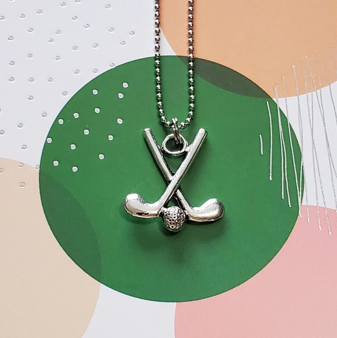 Golf Club Necklace - Golf Club and Ball Charm - Golfers Gift - Golf ...