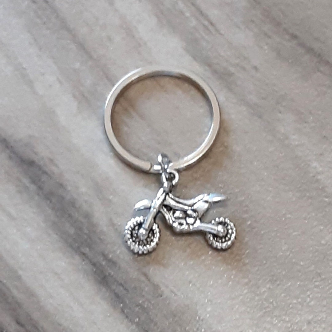 Dirt Bike Keychain - Dirt Bike Charm - Bikers Gift - Motocross Gift ...