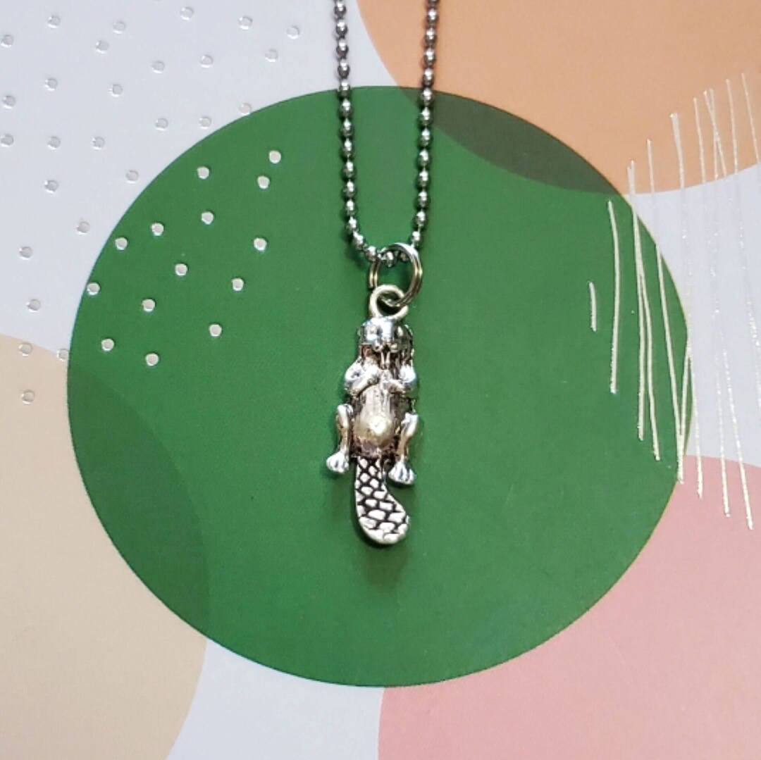 Beaver Necklace - Beaver Charm - Animal Charm - Animal Necklace ...