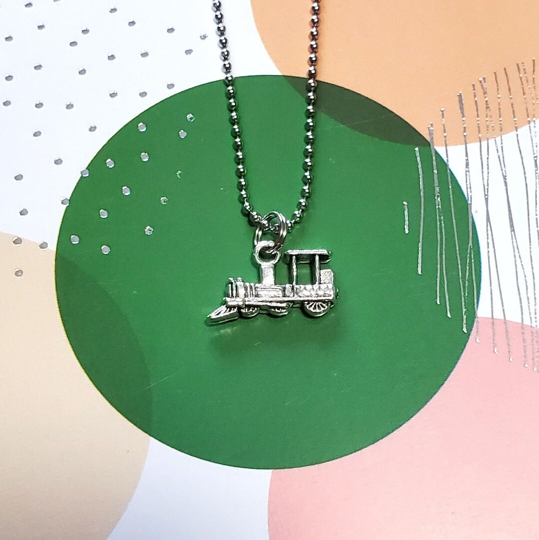 Train Necklace - Train Charm - Locomotive Necklace - Locomotive Jewelry ...
