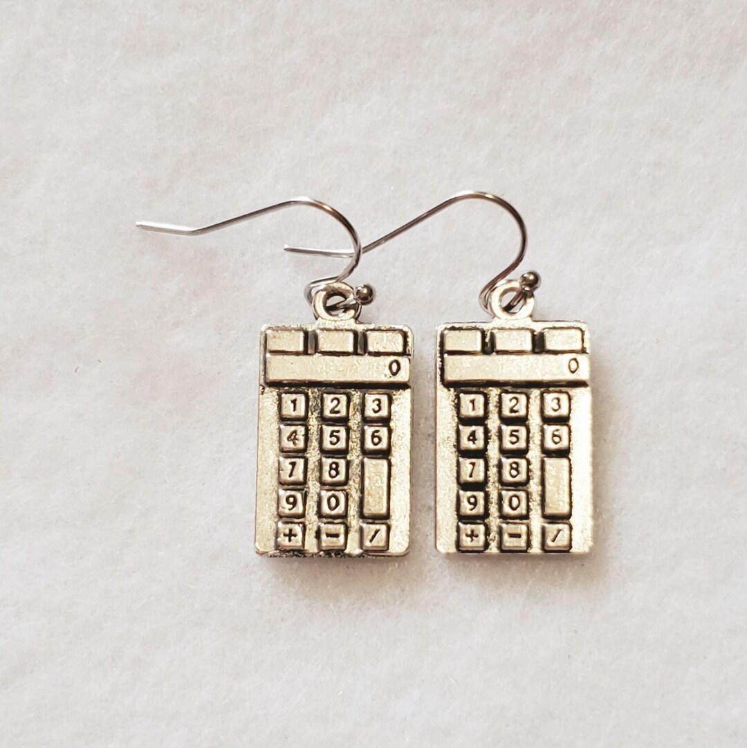 Calculator Earrings - Calculator Charms - Accountant Jewelry ...