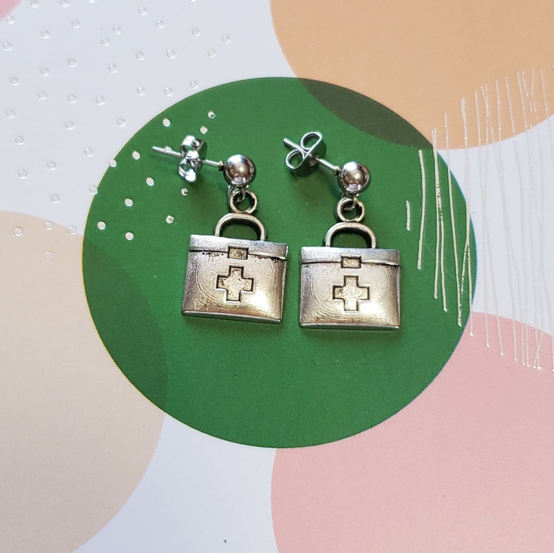 Doctor Bag Earrings Doctor Bag Charms Doctor Jewelry Medical Jewelry ...