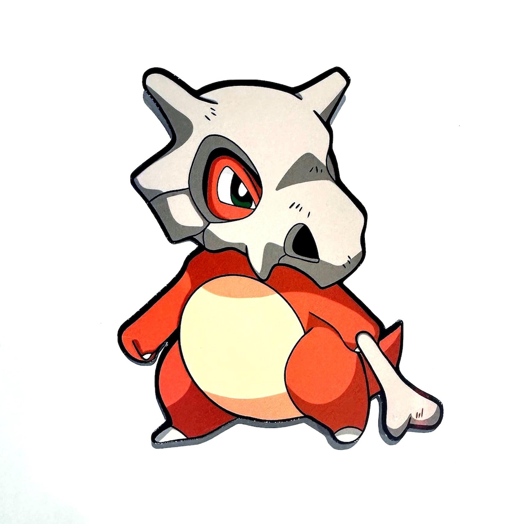 Pokémon Fan Art Stickers Cubone Hand Drawn Cute Anime Sticker ...