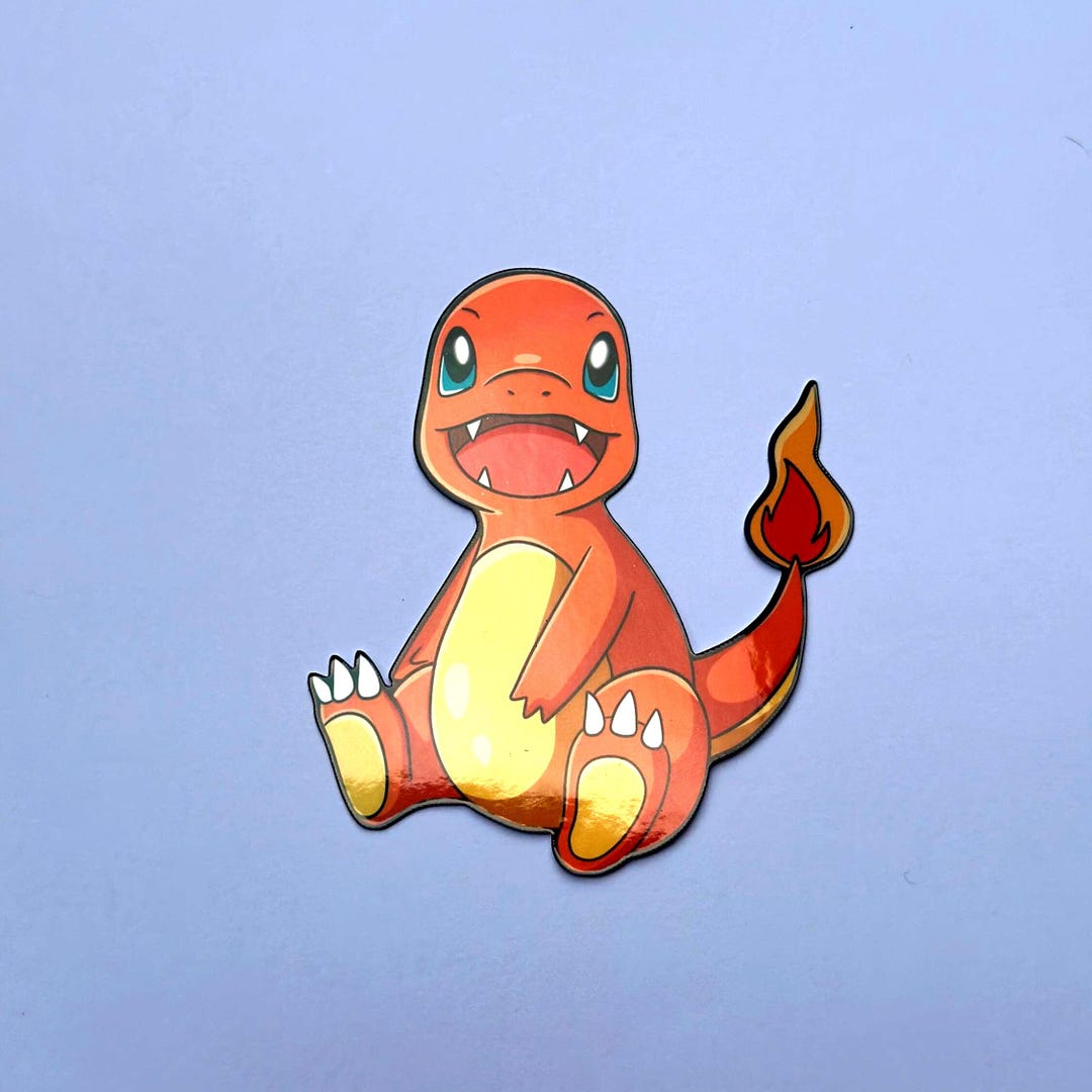 Pokémon Stickers Charmander Cute Anime Holographic Rainbow, Holo ...