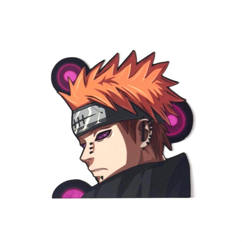 Naruto Fan Art Stickers- Pain Anime Hand Draw Sticker. Holographic and ...