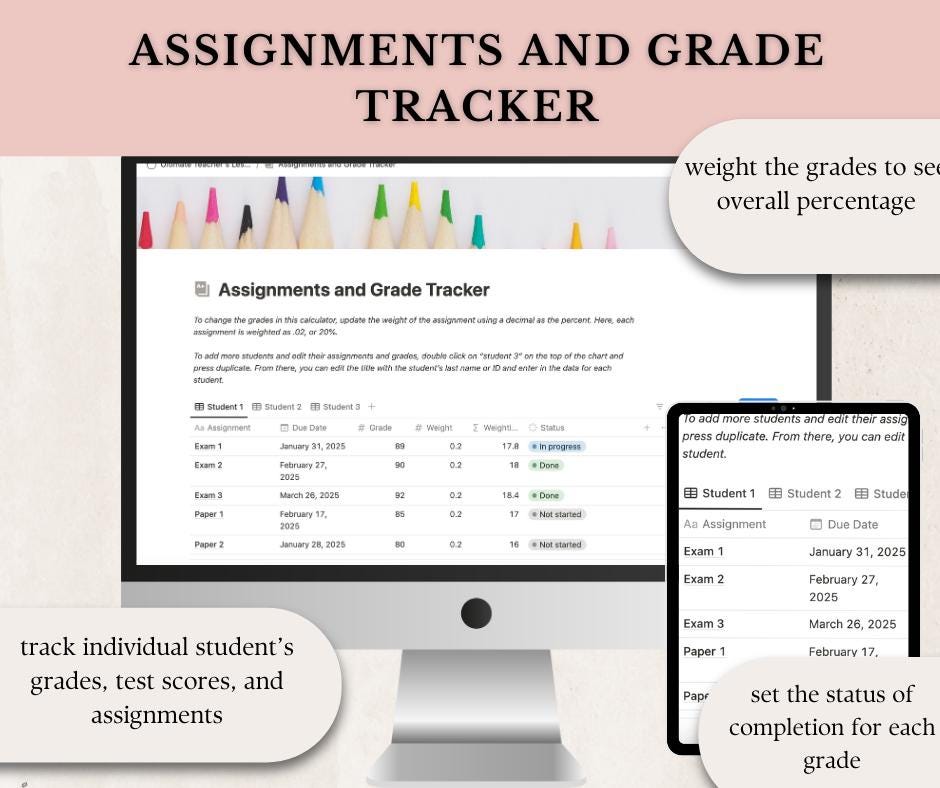 Teacher Notion Plan Template, Notion Teacher’s Planner | Digital ...