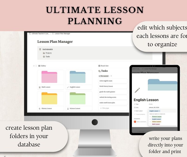 Teacher Notion Plan Template, Notion Teacher’s Planner | Digital ...