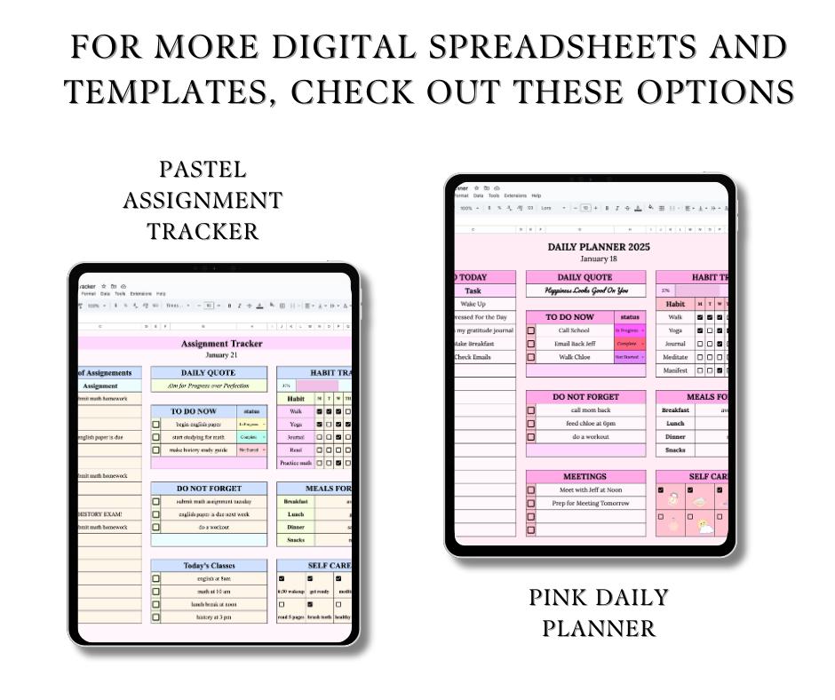 Teacher Lesson Plan Tracker, Teacher Assignment Task Spreadsheet ...
