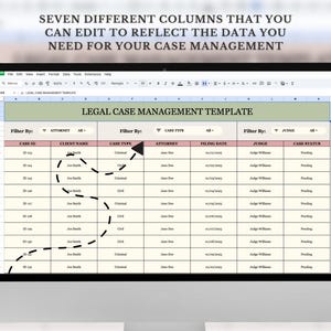 Legal Case Management Template | Google Sheets Project Management ...