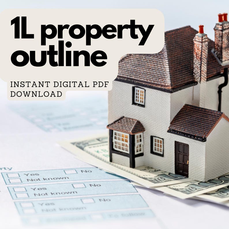 DIGITAL Law School 1L Property Outline 75 Page COMPREHENSIVE Outline - Etsy