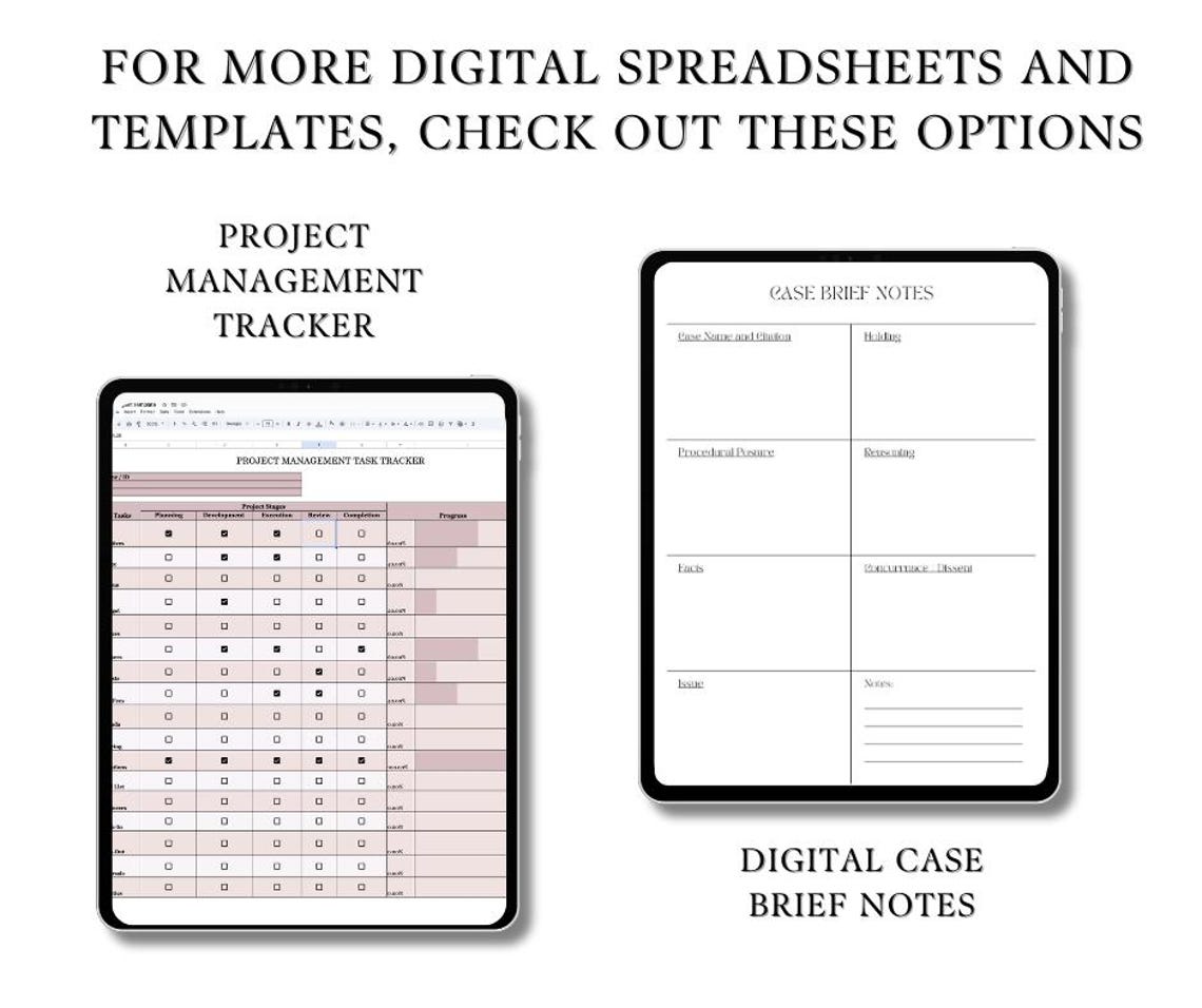 Legal Case Management Template | Google Sheets Project Management ...