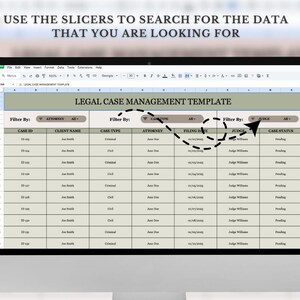 Legal Case Management Template | Google Sheets Project Management ...