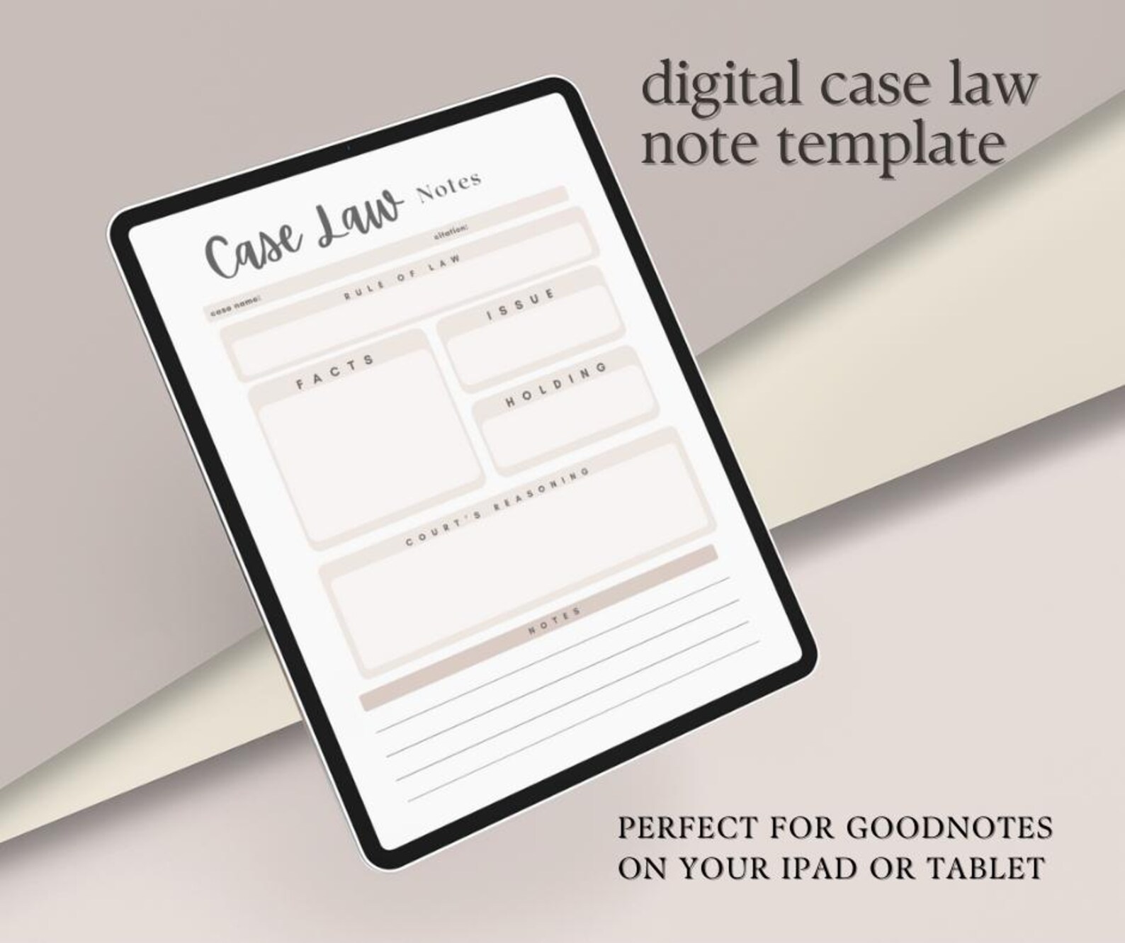 Case Law Brief Template | Aesthetic Law School Case Briefing Template ...