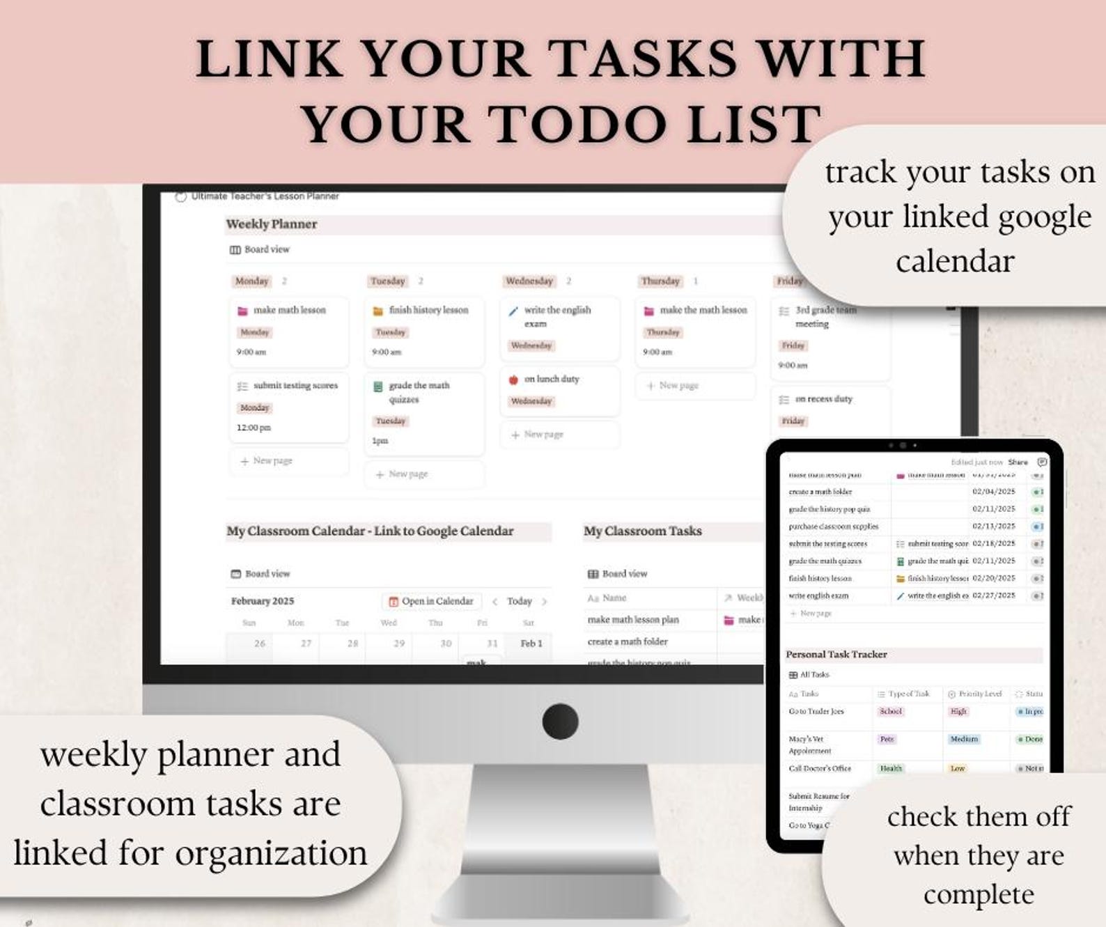Teacher Notion Plan Template, Notion Teacher’s Planner | Digital ...