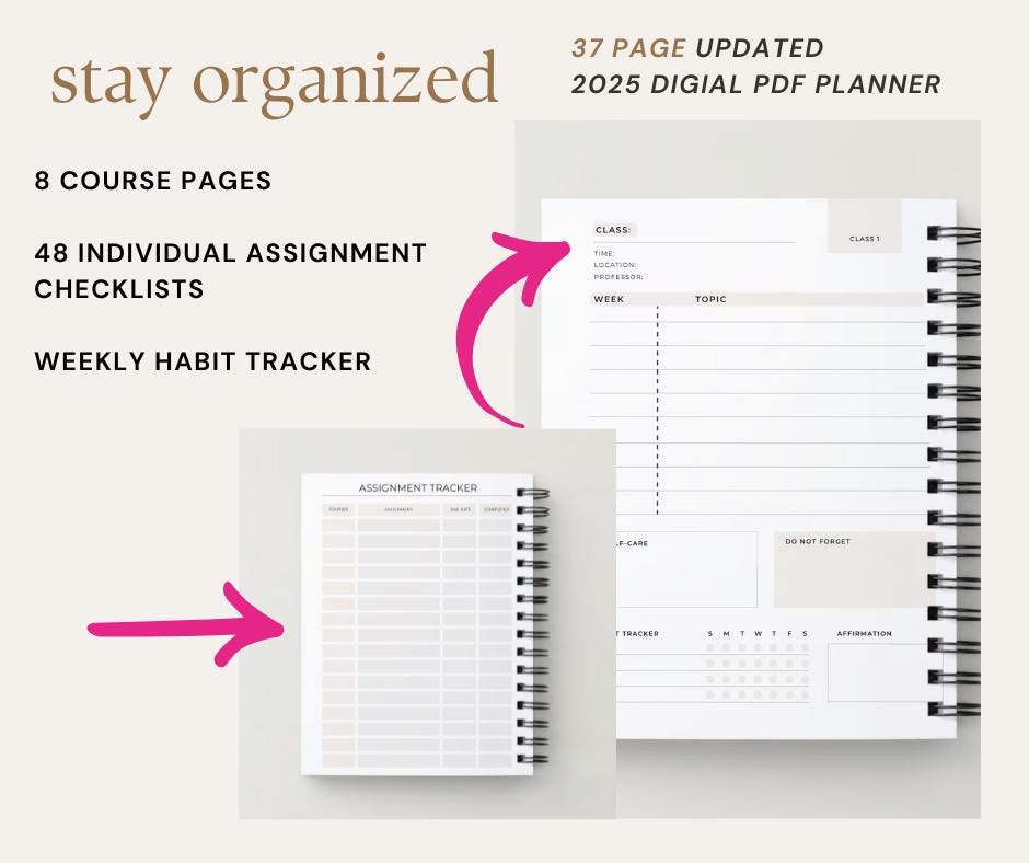 Stay Organized in Style: 2025 Student Planner for Academic Success ...