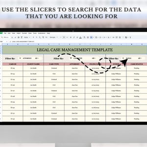 Legal Case Management Template | Google Sheets Project Management ...