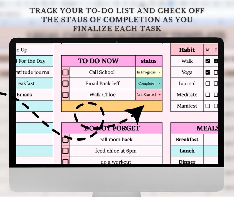 2025 Habit Tracker Spreadsheet Template for Google Sheets, Productivity ...
