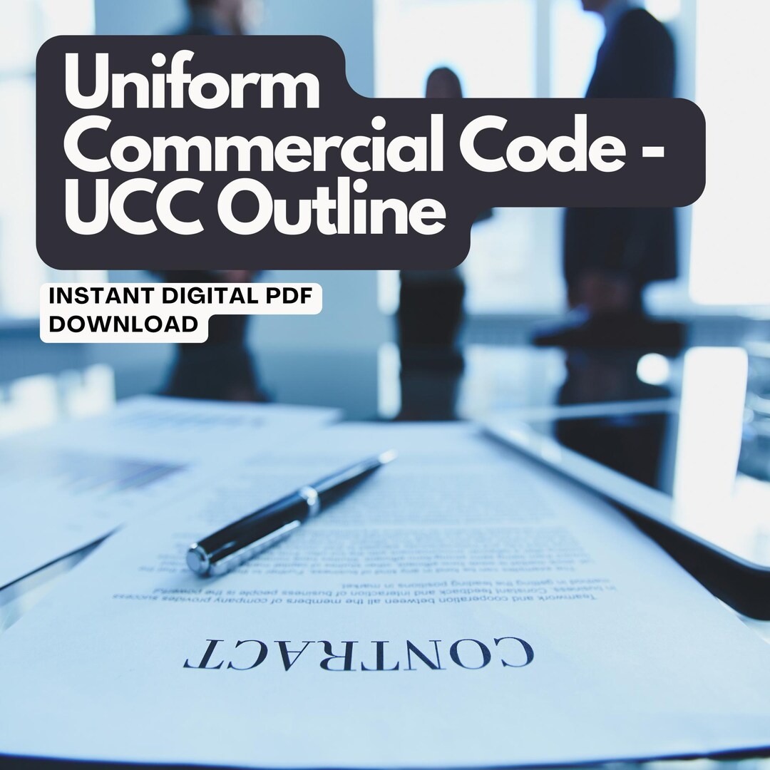 Uniform Commercial Code: UCC Law School Outline - Etsy