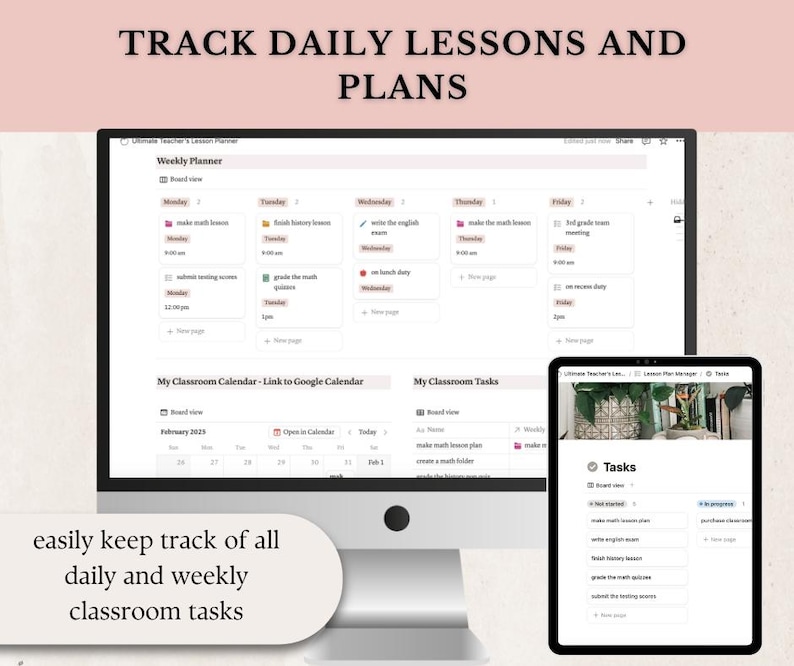 Teacher Notion Plan Template, Notion Teacher’s Planner | Digital ...