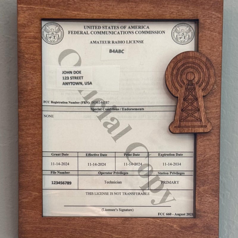 Ham Radio Id Card - Etsy
