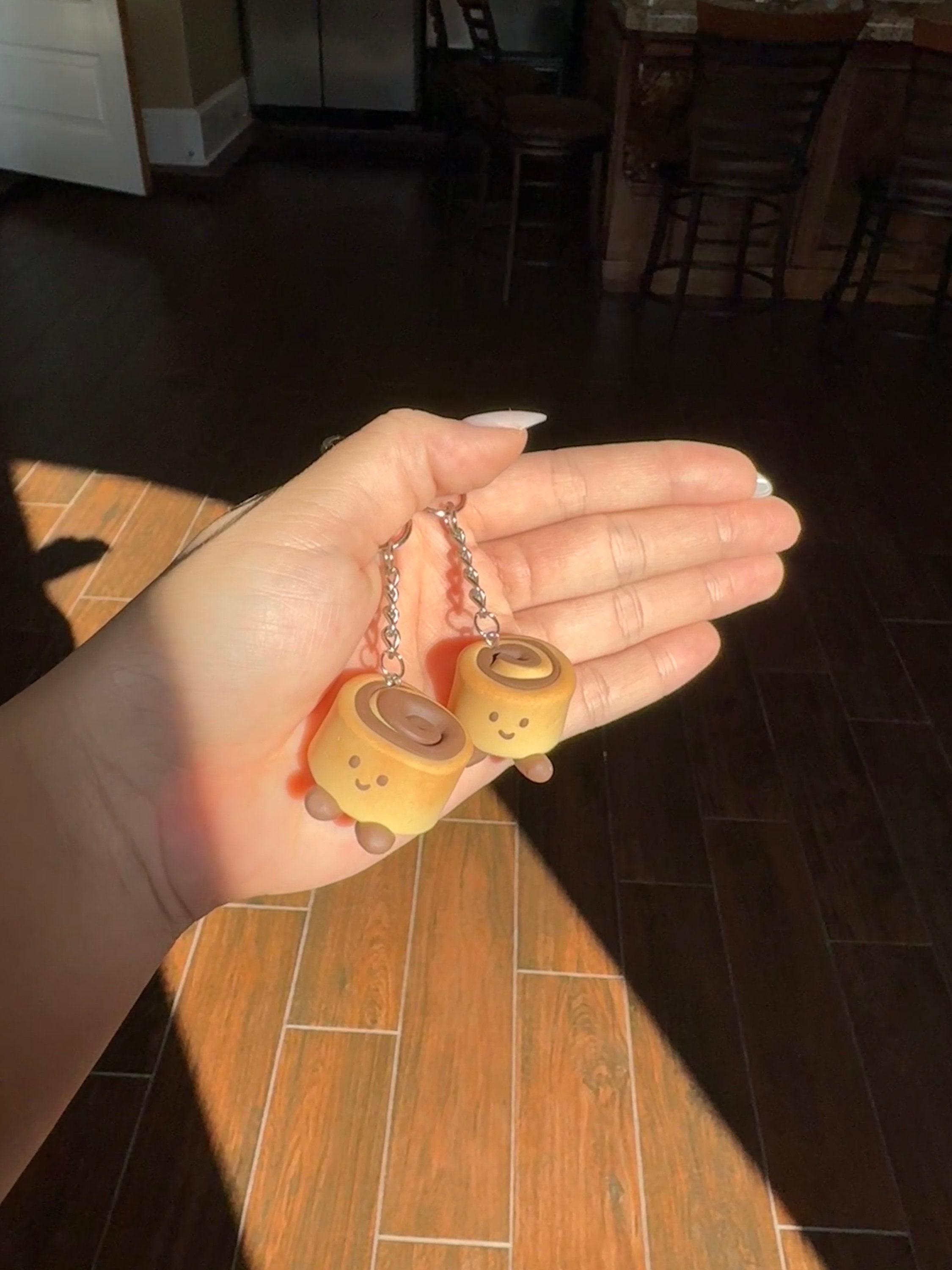 Polymer Clay Jellycat Cinnamon Roll Keychain - Etsy