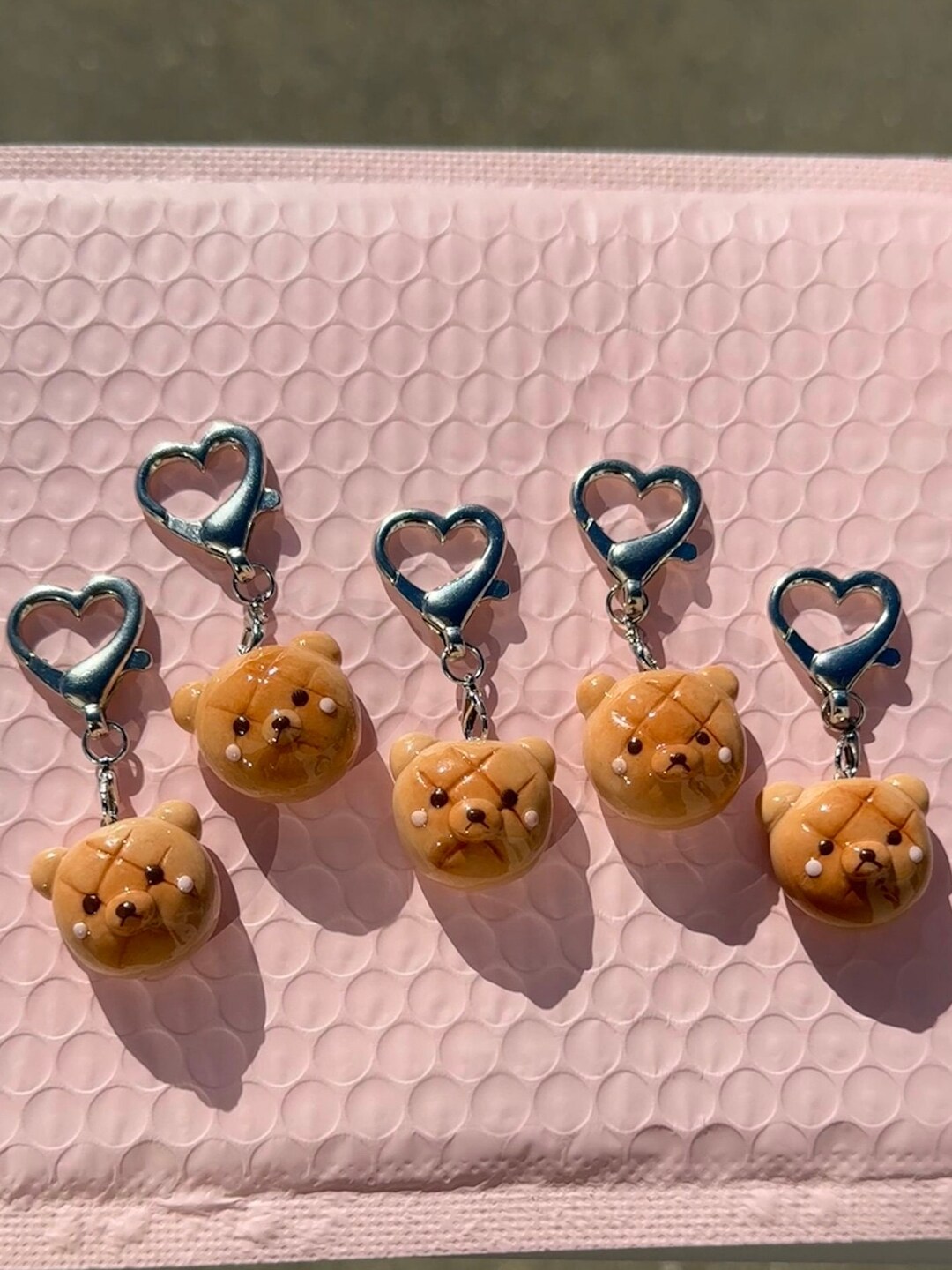 Polymer Clay Baked Bread Bear Key Chain - Etsy